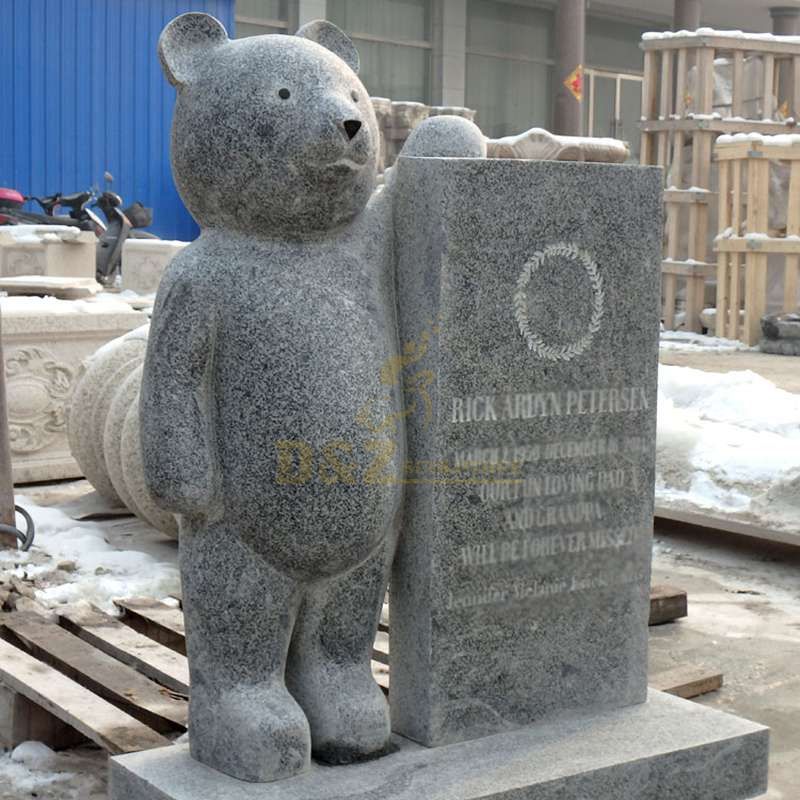 Cemetery Granite Baby Teddy Bear Headstones